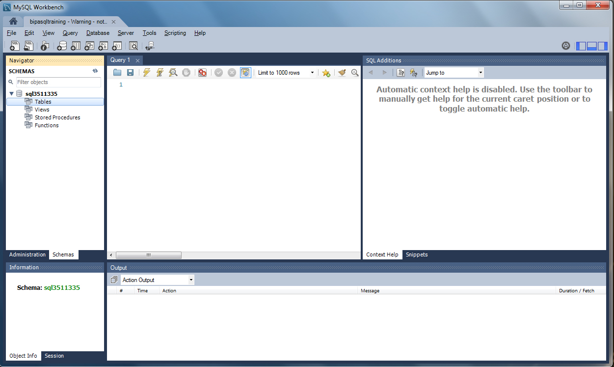 MySQL Workbench: はじめに - AFFRT