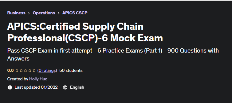 APICS Certified Supply Chain Professional (CSCP) Certification: How to ...